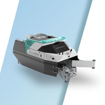 China TITAN100 Unmanned Water Grass Cutting Boat For Water Plant Mowing 100kg load for sale
