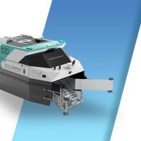 China Small Motorized Water Grass Harvester Boat Water Cleaning Robot ASV USV for sale
