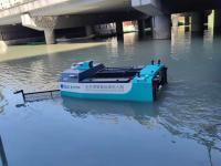 China PAD Control Unmanned River Cleaning Boat Aluminum Alloy Hull Splash Proof for sale