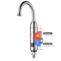 China Hot Water UK Plug Instant Electric Heating Faucet With 220V 3300W Power For Kitchen for sale