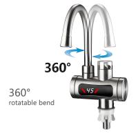 China Electric Faucet Bathroom Wash Basin Taps Water Heater LED Digital Display for sale
