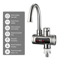 China Electric Faucet Bathroom Wash Basin Taps Water Heater LED Digital Display for sale