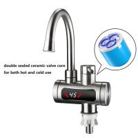 China Electric Faucet Bathroom Wash Basin Taps Water Heater LED Digital Display for sale