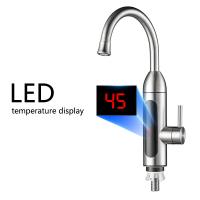 China Fast Heating 304 Stainless Steel Instant Electric Water Heater Kitchen Tap for sale