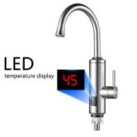China Single Handle Instant Electric Heating Faucet LED Digital Temperature Display for sale
