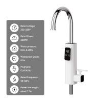 China ABS Material 360 Deg Free Rotation Electric Hot Water Tap Bathroom Kitchen 3300W Power for sale