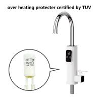 China ABS Material 360 Deg Free Rotation Electric Hot Water Tap Bathroom Kitchen 3300W Power for sale