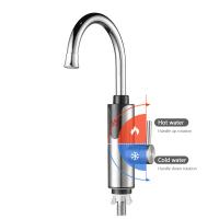 China 3300W LED Temperature Display Electric Hot Water Faucet Stainless Steel for sale