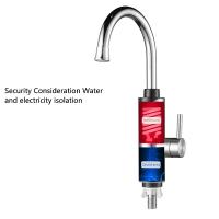 China 3300W LED Temperature Display Electric Hot Water Faucet Stainless Steel for sale