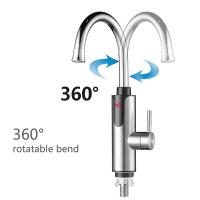 China 3300W LED Temperature Display Electric Hot Water Faucet Stainless Steel for sale