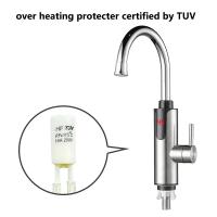 China 3300W LED Temperature Display Electric Hot Water Faucet Stainless Steel for sale