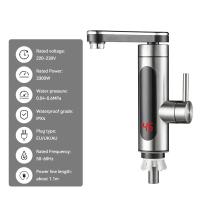 China 304 Stainless Steel EU Plug Instant Electric Heating And Water Faucet for sale