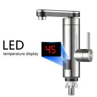 China Hot Water Supply EU Plug Instant Digital Electric Hot Water Tap With LED Display For Bathroom for sale