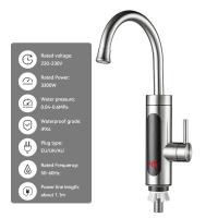 China 3300W Power EU Plug Electric Warm Water Tap For Kitchen 304 Stainless Steel for sale
