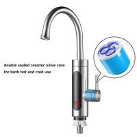 China 3300W Power EU Plug Electric Warm Water Tap For Kitchen 304 Stainless Steel for sale