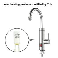China EU Plug Instant Electric Hot Water Tap Stainless Steel Kitchen Water Heater Tap for sale