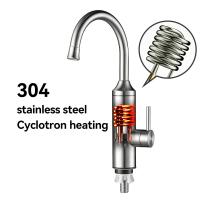 China 304 Stainless Steel 3s Fast Heating EU Plug Tankless Hot Water Electric Tap for sale