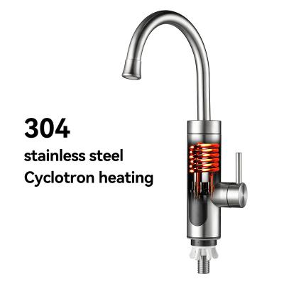 China 3300W LED Digital Display Electric Hot Water Heater Faucet 360 Degree Hand Adjustable for sale