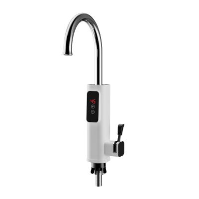 China Fast Heating Instant Digital Electric Hot Water Tap 3s Instant Kitchen Faucet LED Temperature Display Plastic Housing Garage Use for sale