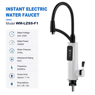 China 3400W Instant Electric Water Heater Faucet with IPX4 Waterproof and ABS Material for Kitchen & Bathroom for sale