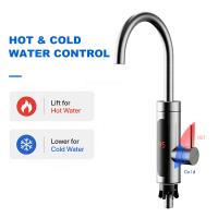China 3300W LED Digital Display 304 Stainless Steel Instant Electric Water Heater Faucet for Kitchen and Bathroom for sale