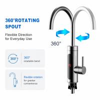 China 3300W LED Digital Display 304 Stainless Steel Instant Electric Water Heater Faucet for Kitchen and Bathroom for sale