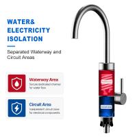 China 3300W LED Digital Display 304 Stainless Steel Instant Electric Water Heater Faucet for Kitchen and Bathroom for sale