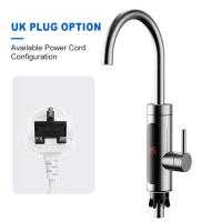 China 3300W LED Digital Display 304 Stainless Steel Instant Electric Water Heater Faucet for Kitchen and Bathroom for sale