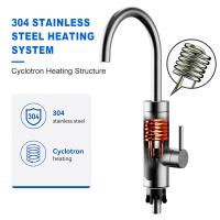 China 3300W LED Digital Display 304 Stainless Steel Instant Electric Water Heater Faucet for Kitchen and Bathroom for sale