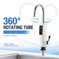 China Fast Heating Instant Digital Electric Hot Water Tap 3s Instant Kitchen Faucet LED Temperature Display Plastic Housing Garage Use for sale