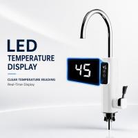 China Fast Heating Instant Digital Electric Hot Water Tap 3s Instant Kitchen Faucet LED Temperature Display Plastic Housing Garage Use for sale