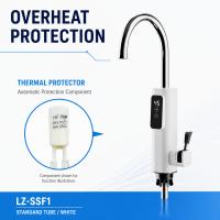 China Fast Heating Instant Digital Electric Hot Water Tap 3s Instant Kitchen Faucet LED Temperature Display Plastic Housing Garage Use for sale