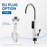 China Fast Heating Instant Digital Electric Hot Water Tap 3s Instant Kitchen Faucet LED Temperature Display Plastic Housing Garage Use for sale