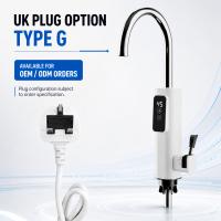 China Fast Heating Instant Digital Electric Hot Water Tap 3s Instant Kitchen Faucet LED Temperature Display Plastic Housing Garage Use for sale