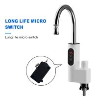 China Hot High Quality Led Digital Temperature Display Kitchen Hot Cold Water Instant Electric Water Heater Tap for sale