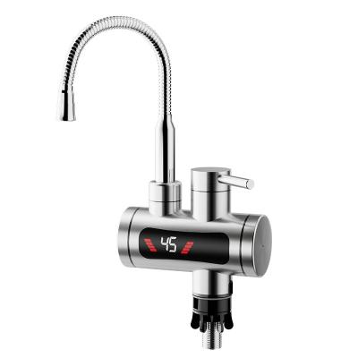 China 304 Stainless Steel 3300W Instant Heating Electric Tap for Bathroom Hot and Cold Water for sale