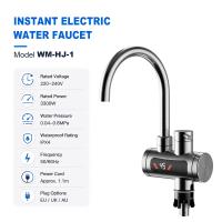 China 304 Stainless Steel 3300W Instant Heating Electric Tap for Bathroom Hot and Cold Water for sale