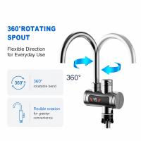 China 304 Stainless Steel 3300W Instant Heating Electric Tap for Bathroom Hot and Cold Water for sale