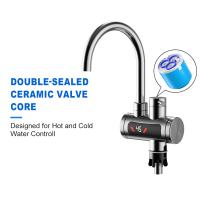 China 304 Stainless Steel 3300W Instant Heating Electric Tap for Bathroom Hot and Cold Water for sale