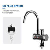 China 304 Stainless Steel 3300W Instant Heating Electric Tap for Bathroom Hot and Cold Water for sale