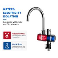 China 304 Stainless Steel 3300W Instant Heating Electric Tap for Bathroom Hot and Cold Water for sale