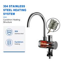 China 304 Stainless Steel 3300W Instant Heating Electric Tap for Bathroom Hot and Cold Water for sale