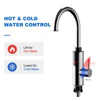 China 304 Stainless Steel 3.3KW LED Digital Display Instant Electric Water Heater Tap for Kitchen and Bathroom for sale