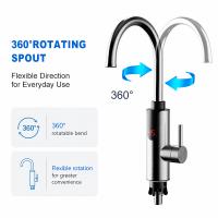 China 304 Stainless Steel 3.3KW LED Digital Display Instant Electric Water Heater Tap for Kitchen and Bathroom for sale