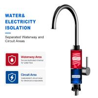 China 304 Stainless Steel 3.3KW LED Digital Display Instant Electric Water Heater Tap for Kitchen and Bathroom for sale