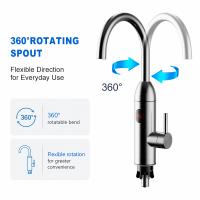 China 3.3KW Tankless Electric Water Heating Faucet with 304 Stainless Steel Instant Water Heater Tap for sale