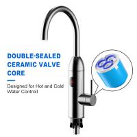 China 3.3KW Tankless Electric Water Heating Faucet with 304 Stainless Steel Instant Water Heater Tap for sale