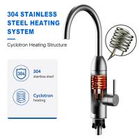 China 304 Stainless Steel 3.3KW CE/ROHS Certified Electric Heating Tap Instant Water Heater Tap for sale