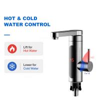 China 3.3KW 304 Stainless Steel LED Digital Display Electric Water Heater Tap Instant Water Heating Faucet for sale