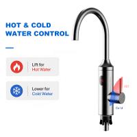 China 3.3KW 304 Stainless Steel LED Digital Display Electric Heating Tap Instant Water Heater Tap for sale